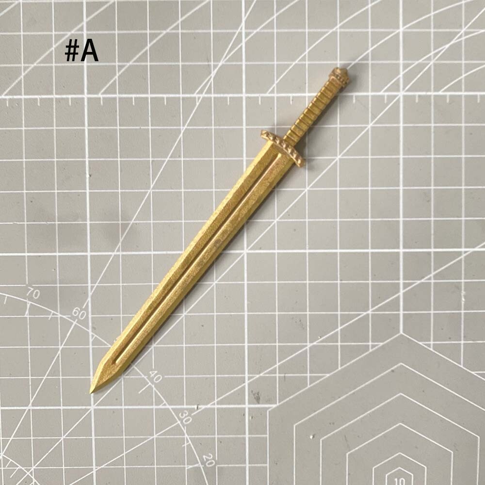 Painted 1/12 Scale Weapon Long Sword Model For 6" Action Figure | eBay