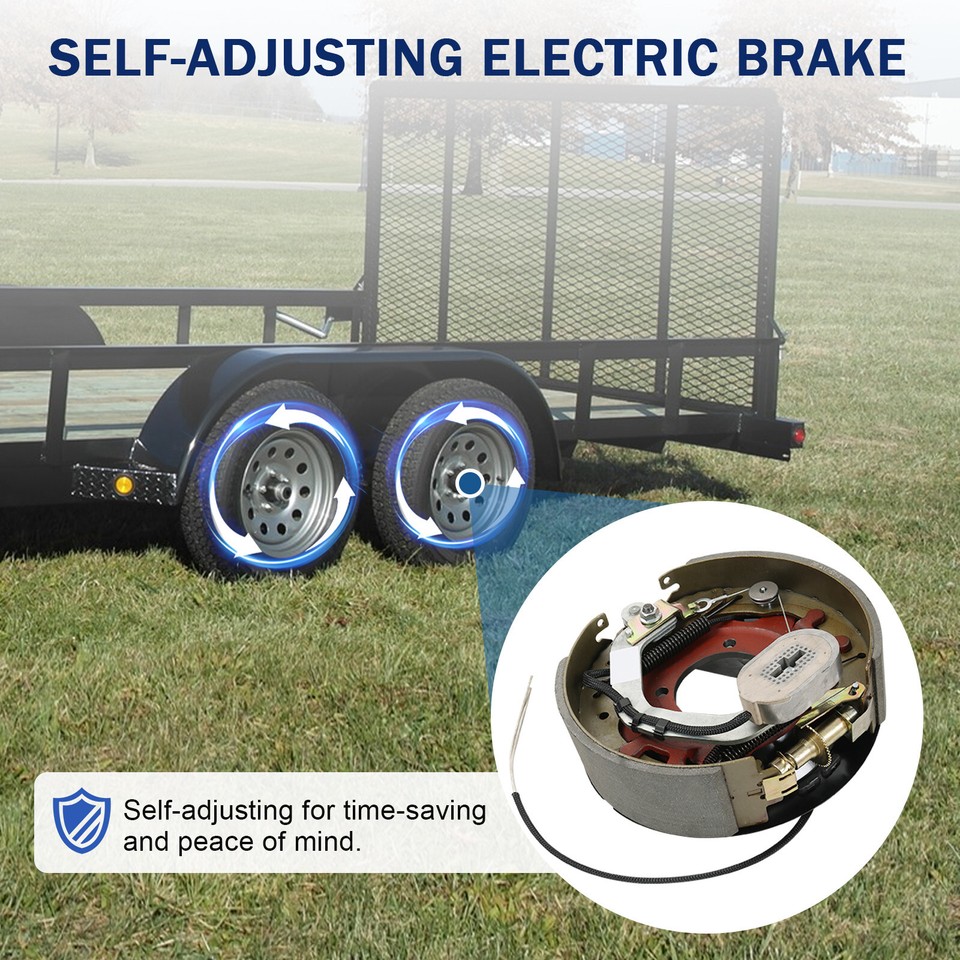 Electric Trailer Backing Plate Brake 12-1/4 x 3-3/8 8000 Set for Dexter ...