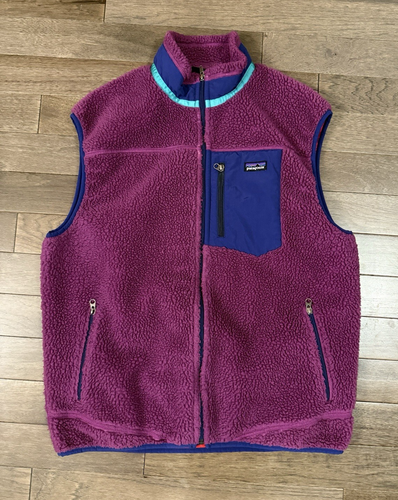 Men's PATAGONIA Classic Retro-X Vest Purple Blue Colorblock Size XL | eBay
