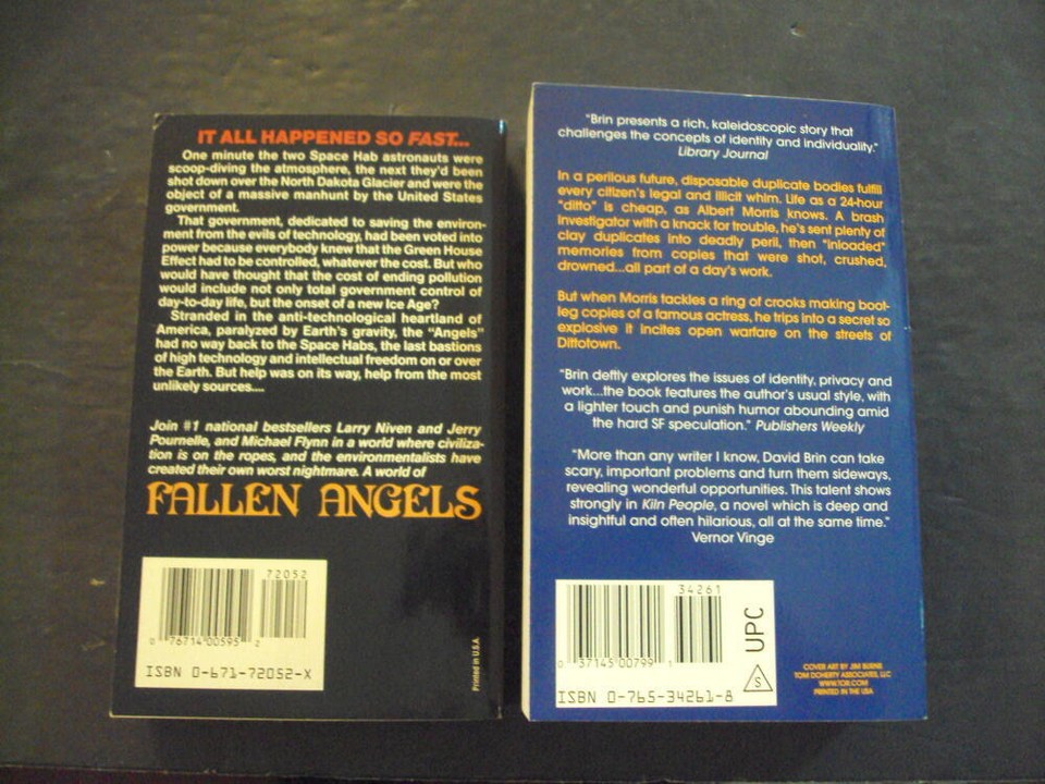 2 PBs Fallen Angel By Larry Niven,Jerry Pournelle; Kiln People By David ...
