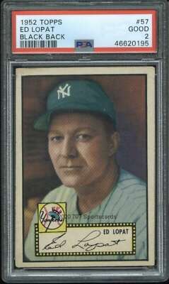 1952 Topps #57 Ed Lopat PSA 2 Yankees (0195) | eBay