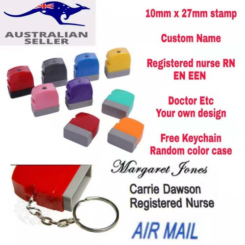 Custom Name signature Flash Stamp self inking Registered Nurse RN EN ...
