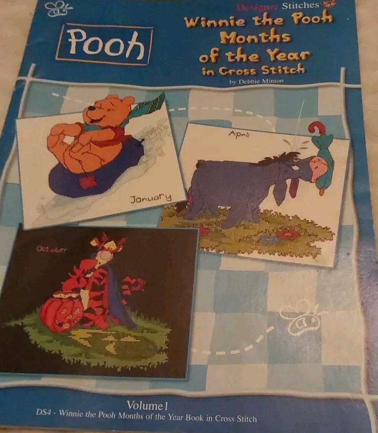 Vintage 2001 Winnie the pooh Months Of The Year In Cross Stitch By ...