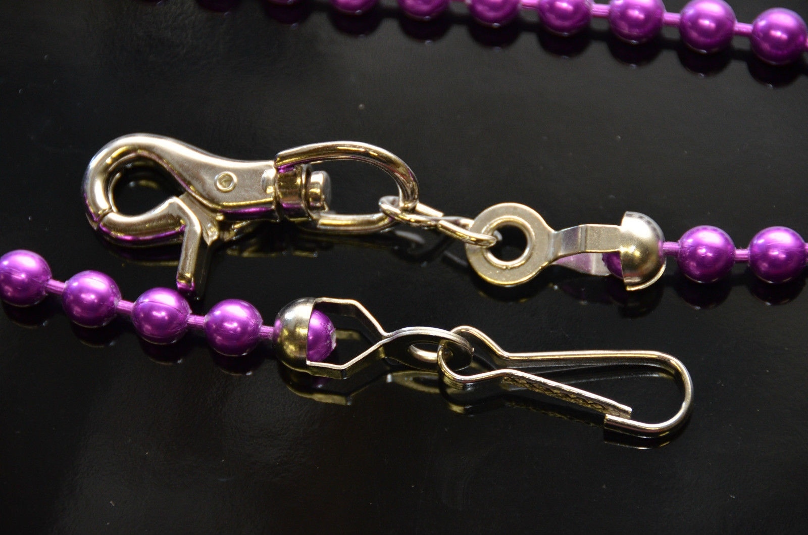Ball Chain Key Chain Or Wallet Chain Punk Style With Metal Clasp Purple ...