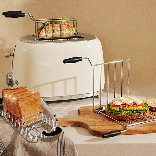 Stainless Steel Bread Warming Rack Sandwich Holder Toaster Accessory ...