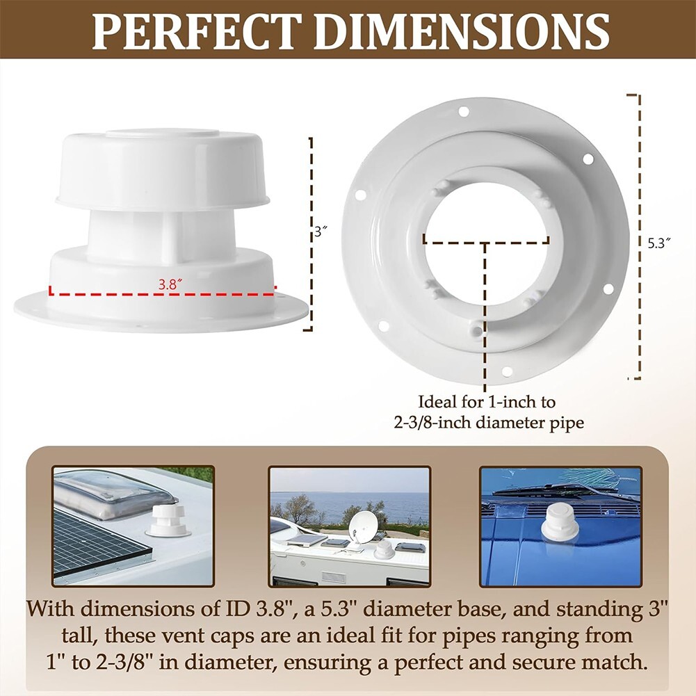 Roof Plumbing Vent Pipe Caps RV Plumbing Vent Cap Roof Pipe Exhaust