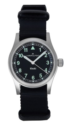Hamilton Khaki Field Textile Strap Black Dial Quartz H69301430 Unisex ...