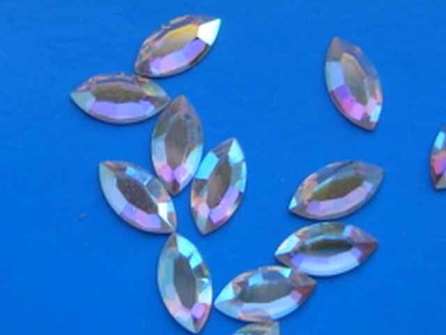 8x4 mm NAVETTE Shape CRYSTAL AB Preciosa Maxima Rhinestones 18 pcs | eBay