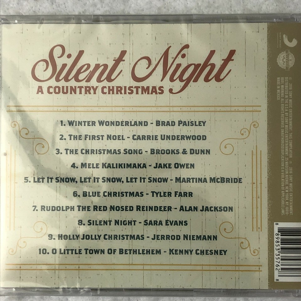 Silent Night CD A Country Christmas Various Artists '16 10 Song ...