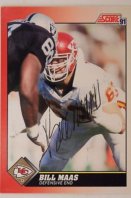 Bill Maas KC Chiefs Pitt Autographed 1991 Signed Score Card #126 16J | eBay