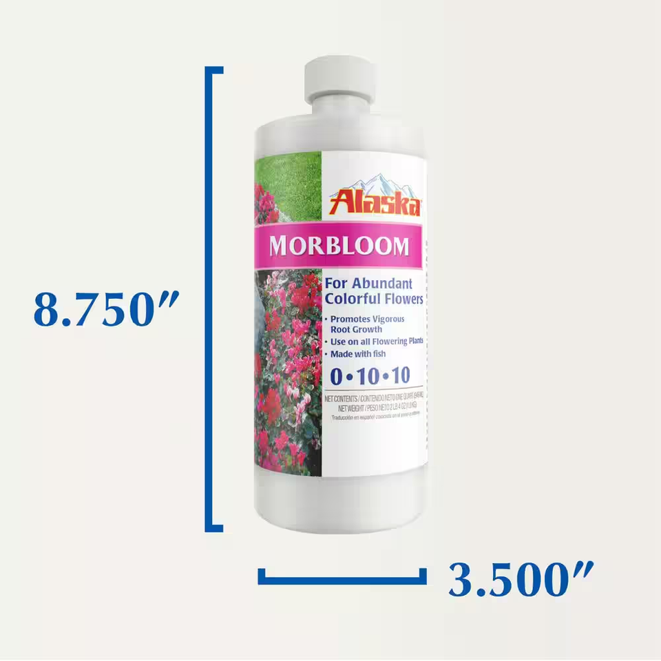 Alaska Morbloom 32 oz. (1 qt.) Liquid Flowering Plant Food Fertilizer ...