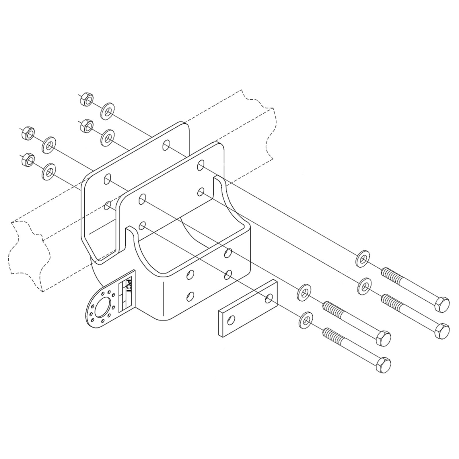 PCT Towbar for Toyota Hilux 4WD Pickup (Underrun Bar) 2011-2016 ...