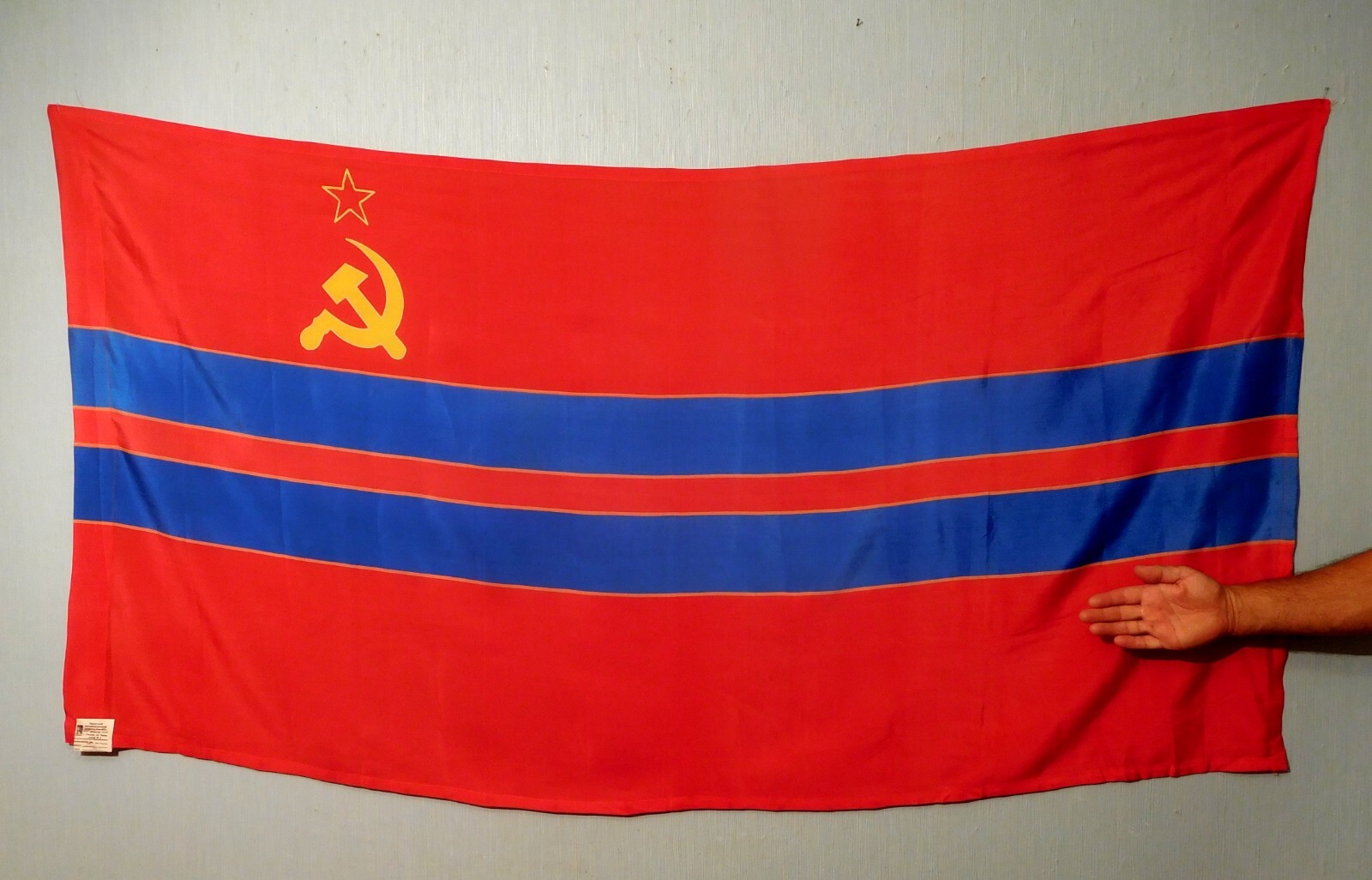 Original Soviet Union Red Flag of the Turkmenian SSR Communist USSR ...