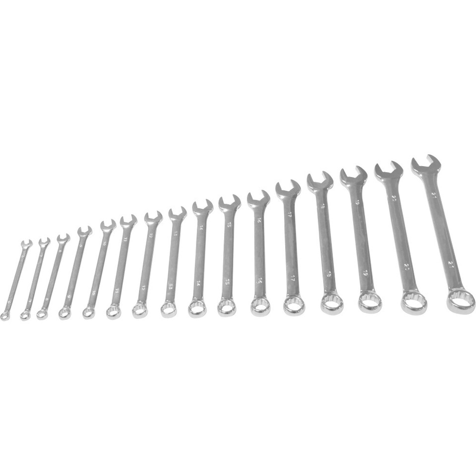 Extra Long Spanner Set 6-21mm Flank Drive 16 Piece Powerhand in a ...