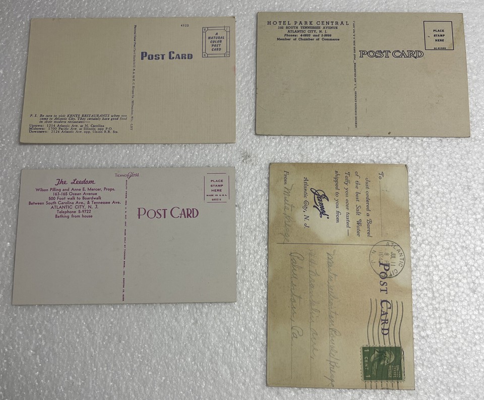 Vintage Wilrose Kent’s Leedom Restaurant James Taff Atlantic City NJ ...