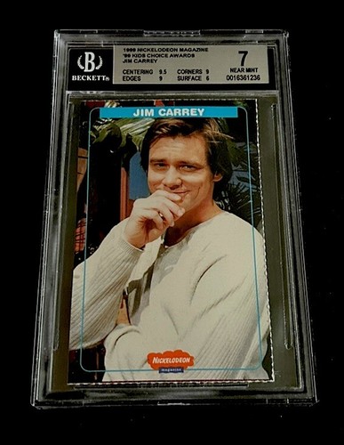 JIM CARREY ROOKIE Rare Nickelodeon Kids Choice Card POP 1 BGS 7 | eBay