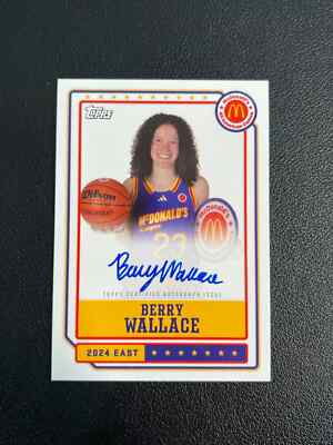 2024 Topps Chrome McDonald's All American #EA-BW Berry Wallace Auto | eBay