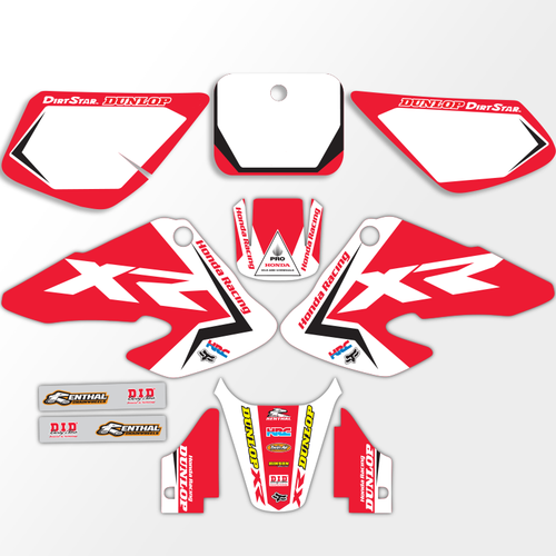 2000-2003 HONDA XR 50 XR50 GRAPHICS with custom backgrounds STICKER ...
