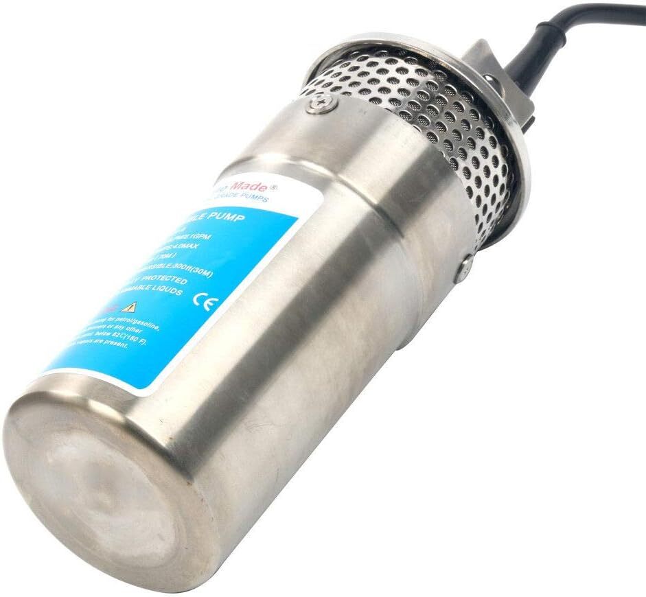 Amarine Made 12V 12LPM 3.2GPM Submersible Solar Battery Deep Well Water ...