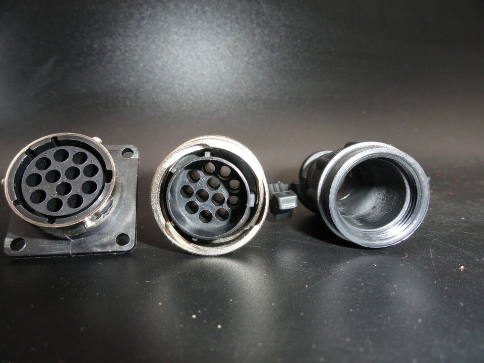 BURNDY 12 PIN CONNECTOR SET UTG01412S, UTG61412PN, UTG14AC (QTY 1 SET ...