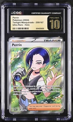 CGC 10 PRISTINE Perrin Full Art Ultra Rare #209/167 Pokemon Twilight ...