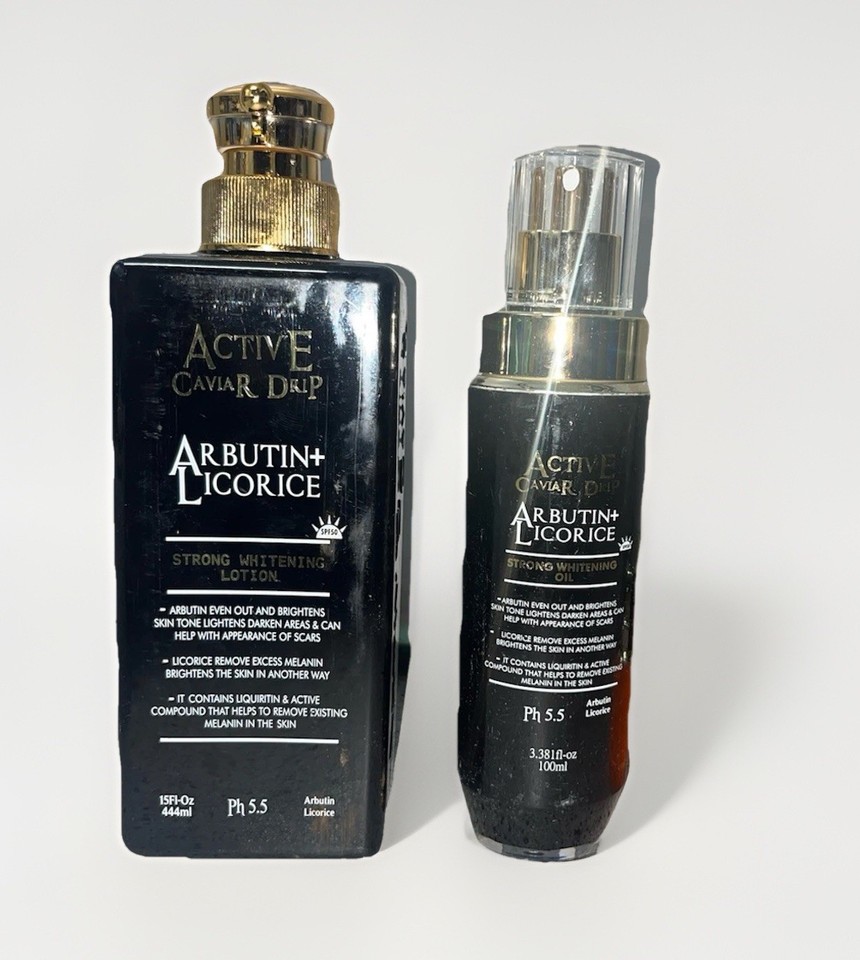 Active Caviar Drip Arbutin Vitamin & Licorice Lotion + Oil Serum | eBay