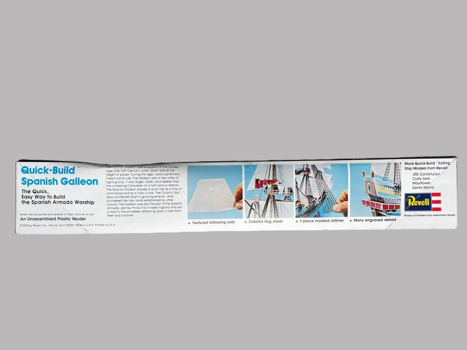 Revell SPANISH GALLEON Quick Build Plastic Ship Model Kit #H-324 ...