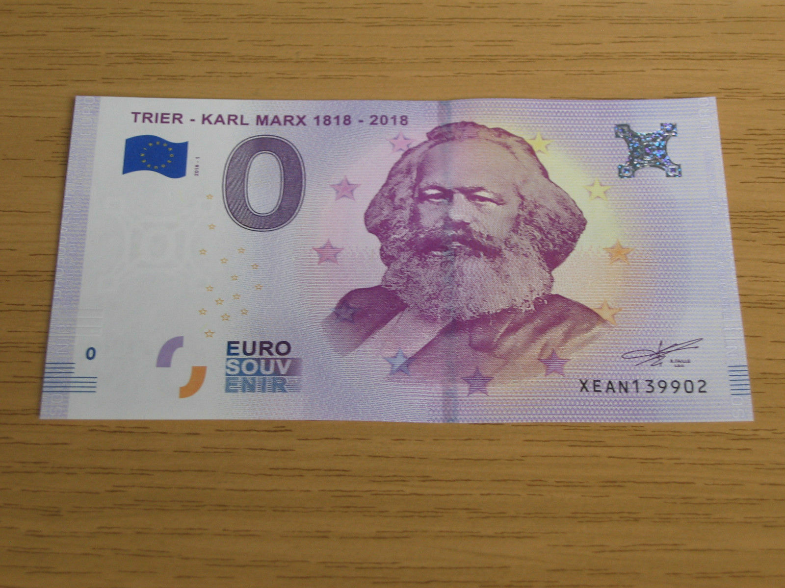KARL MARX 200 years 1818 - 2018 TRIER ZERO EURO 0 EUROS Bill billet ...