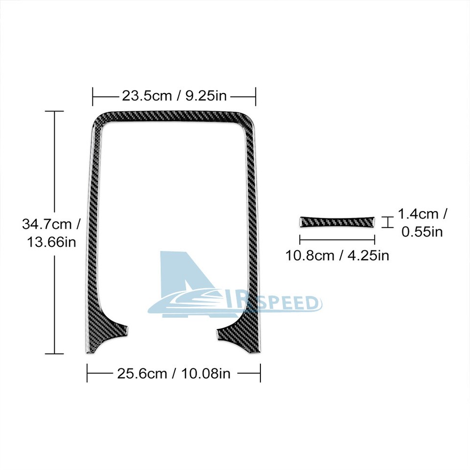 For Dodge Durango 2014-20 Black Carbon Fiber Dashboard Navigation Frame ...