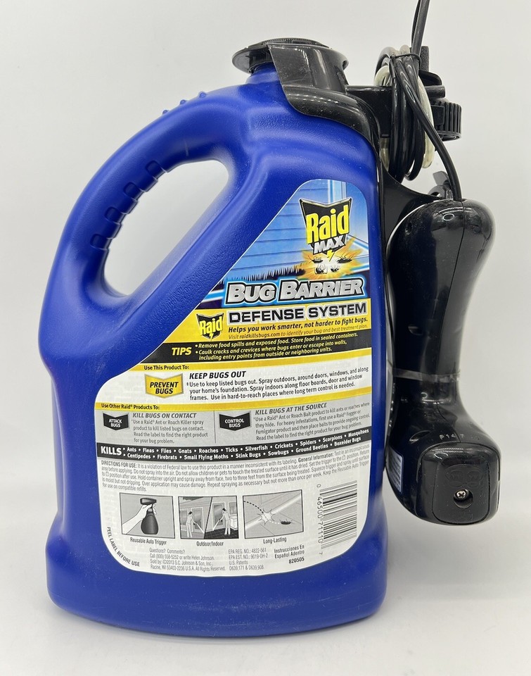 Raid Max Bug Barrier Indoor Outdoor Auto Trigger 128oz | eBay