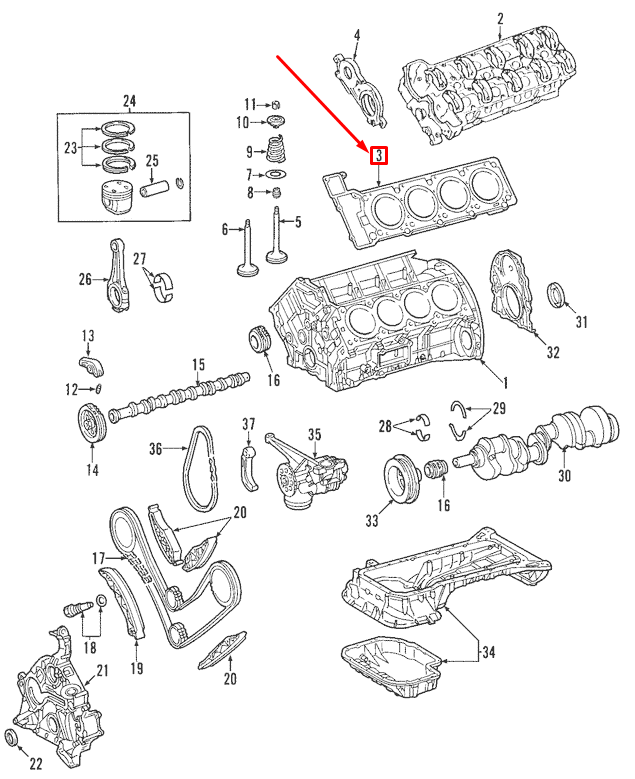 NEW MERCEDES-BENZ GL X164 CYLINDER HEAD LEFT GASKET A2730161320 ...