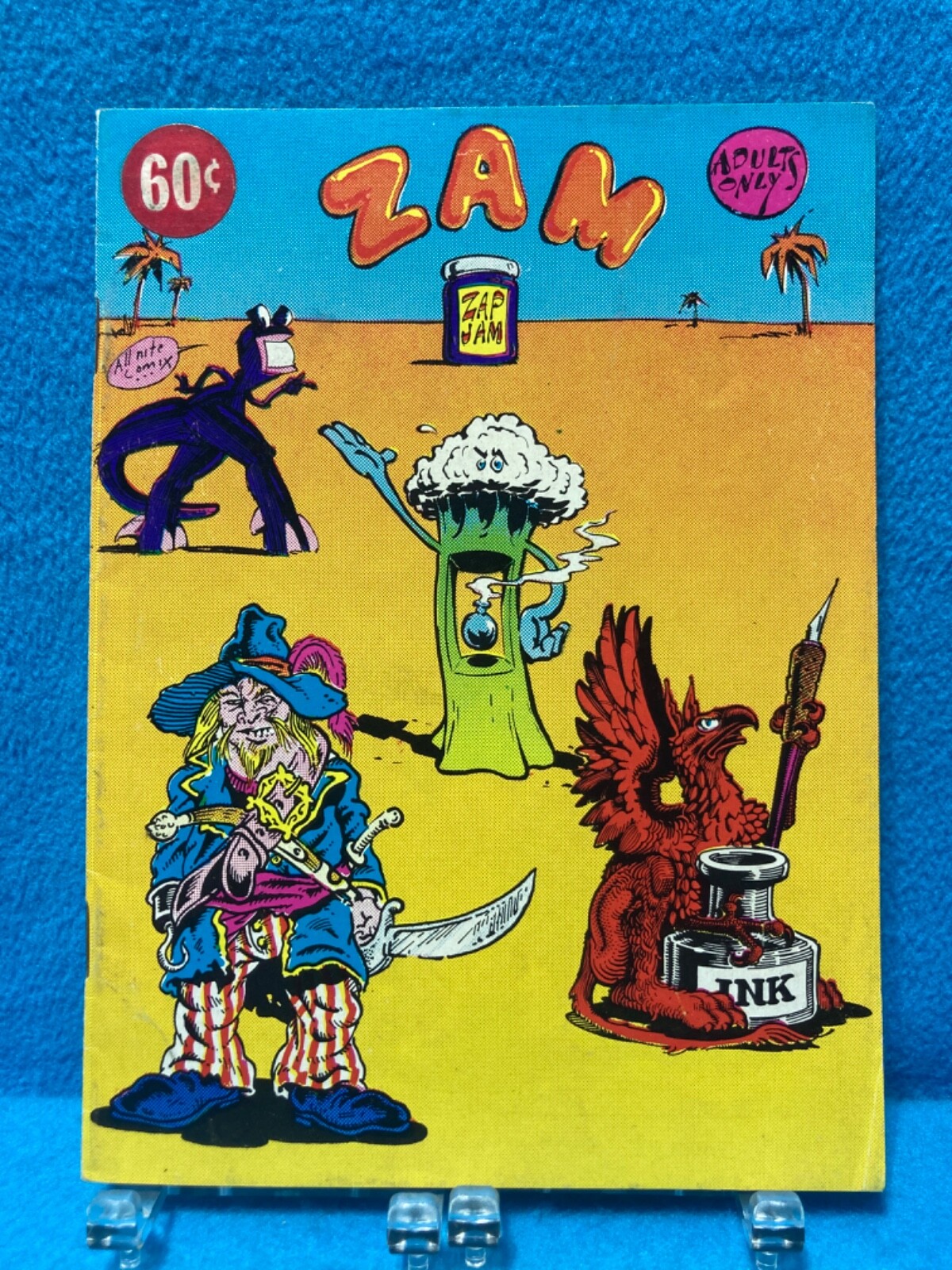 ZAM #1 Vintage Underground Mini Comic Wraparound - All Nite Comics 1974 ...