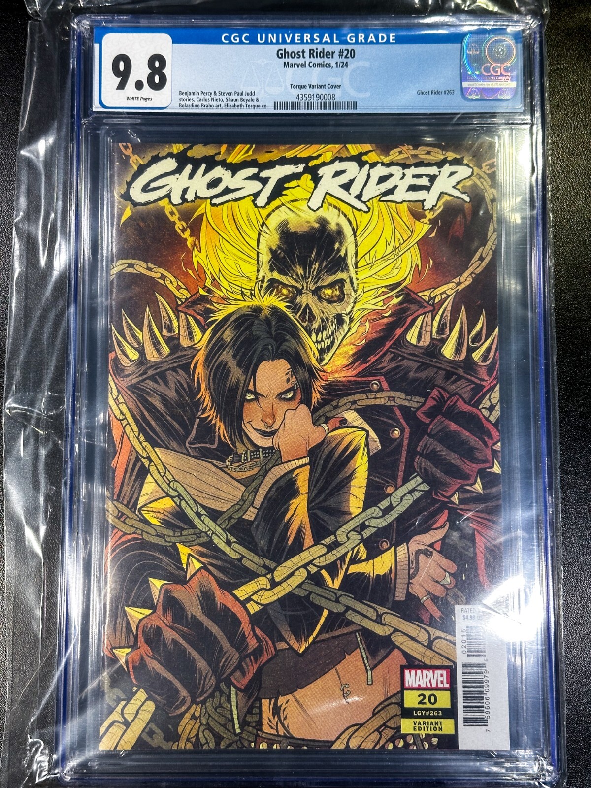 💀Ghost Rider #20💀CGC 9.8 MINT💀1:25 Torque Incentive Variant💀FREE ...