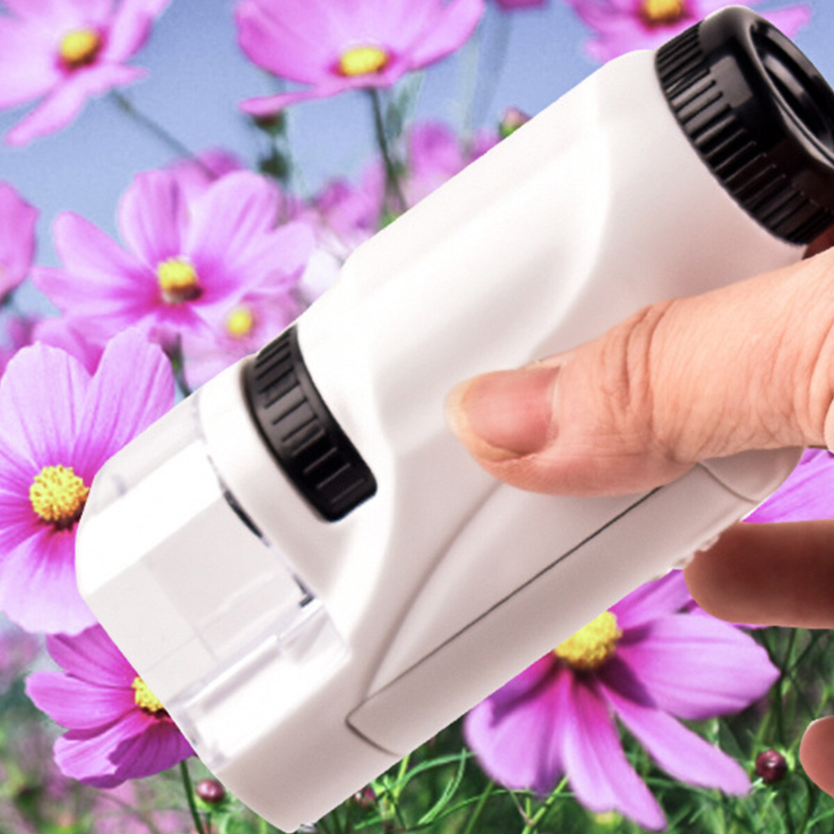 60-120x Electric Mini Pocket Microscope with LED Light Children ...