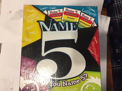 Name 5 Can You Name 5? Party Trivia Board Game | eBay