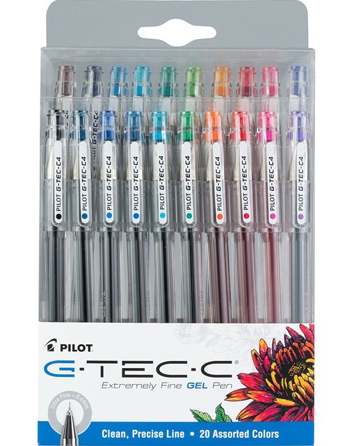 Pilot G-tec-c4 Ultra Fine Point Pens 20 Assorted Colors for sale online ...