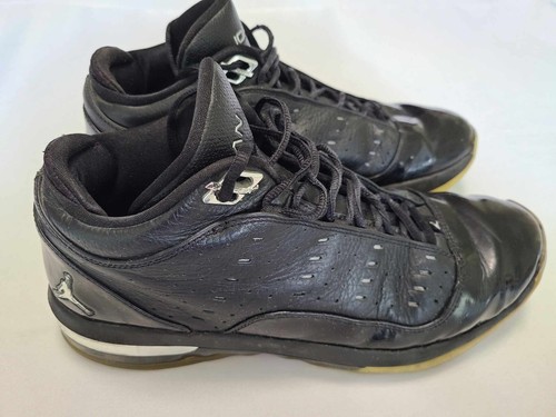 Men's Nike Jordan One6One7 BLACK METALLIC SILVER #407587-001 Shoes Size ...