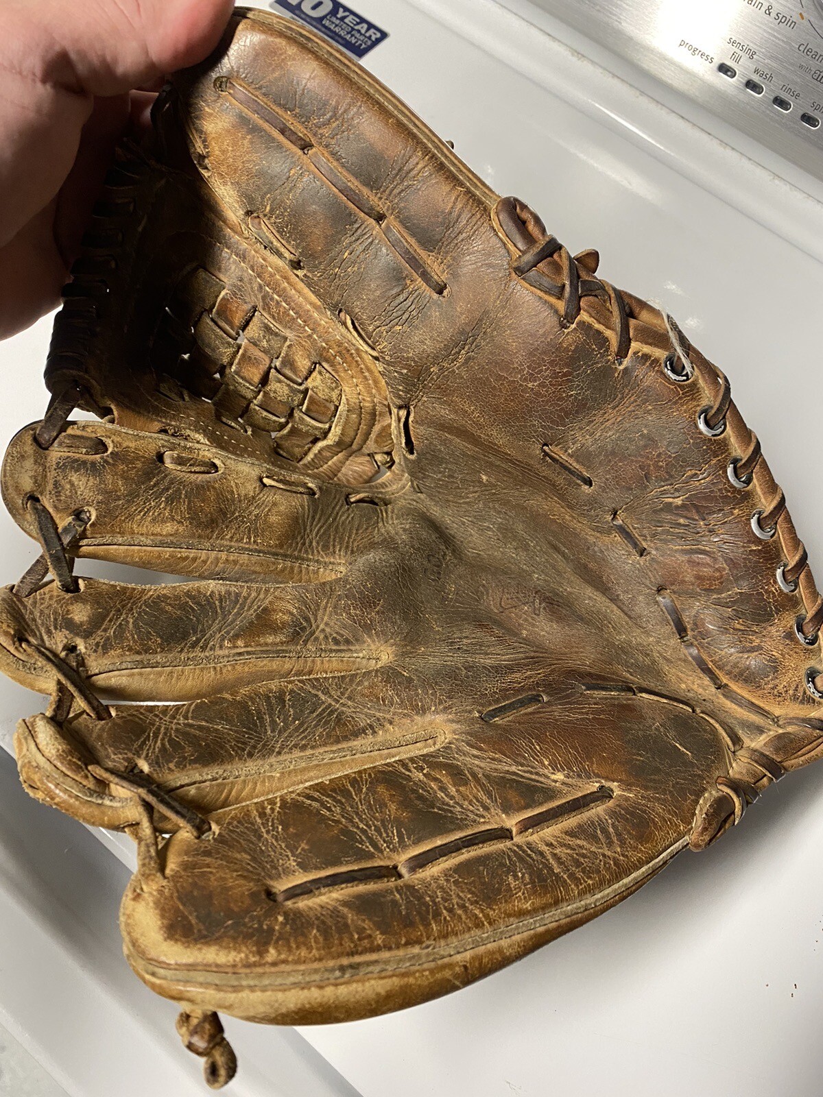 VTG Rawlings Made In USA Heart Of The Hide Left Handed Throw Baseball ...