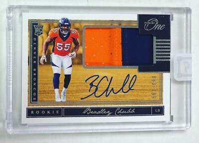2018 Panini One Bradley Chubb Patch Auto RPA On Card /199 Rookie Card ...