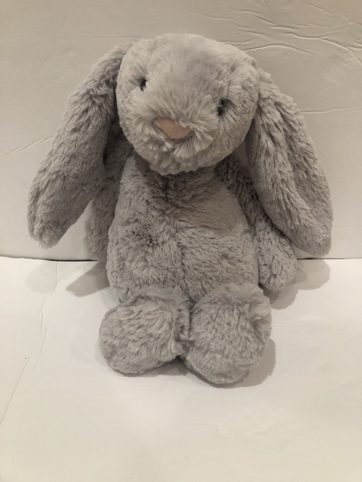 Jellycat London Bunny Rabbit Plush Light Gray 8 1/2” Soft Floppy Ears ...