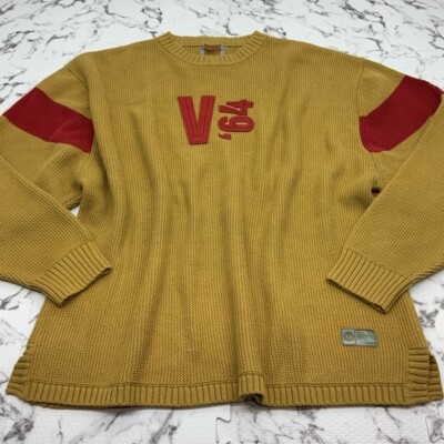Men's Varcity Wheat Red Crewneck Sweater | eBay