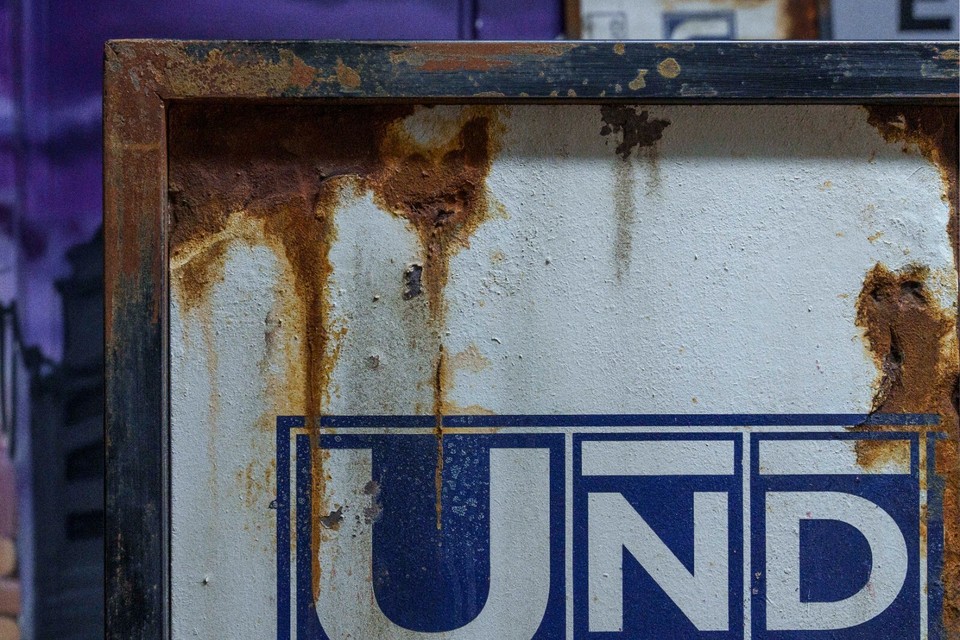 Under Ground London 1900 rust sign hand made wood+iron frame 125 ...
