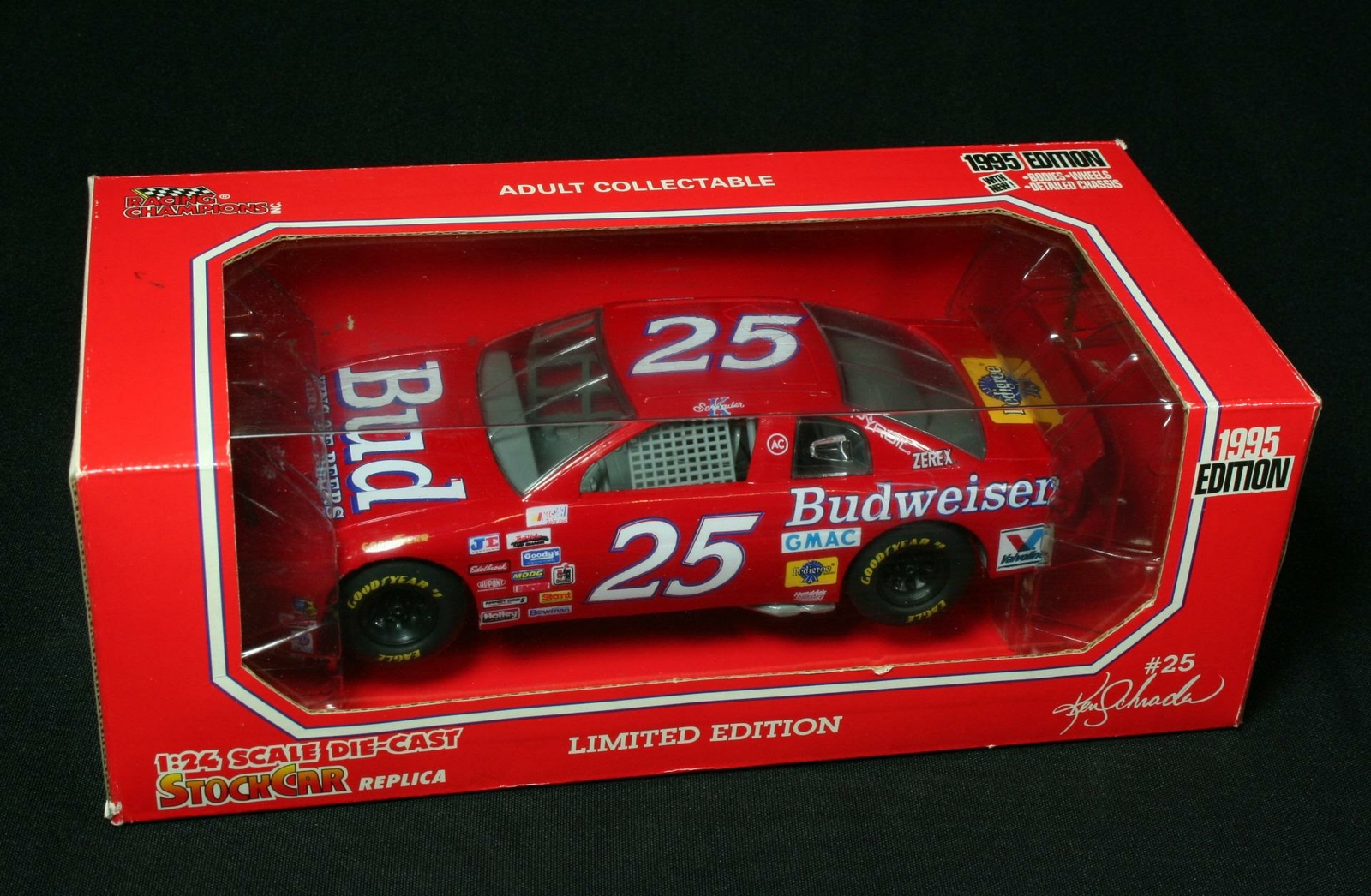 Racing Champions 1:24 Ken Schrader #25 Nascar Budweiser Stock Car 1995 ...
