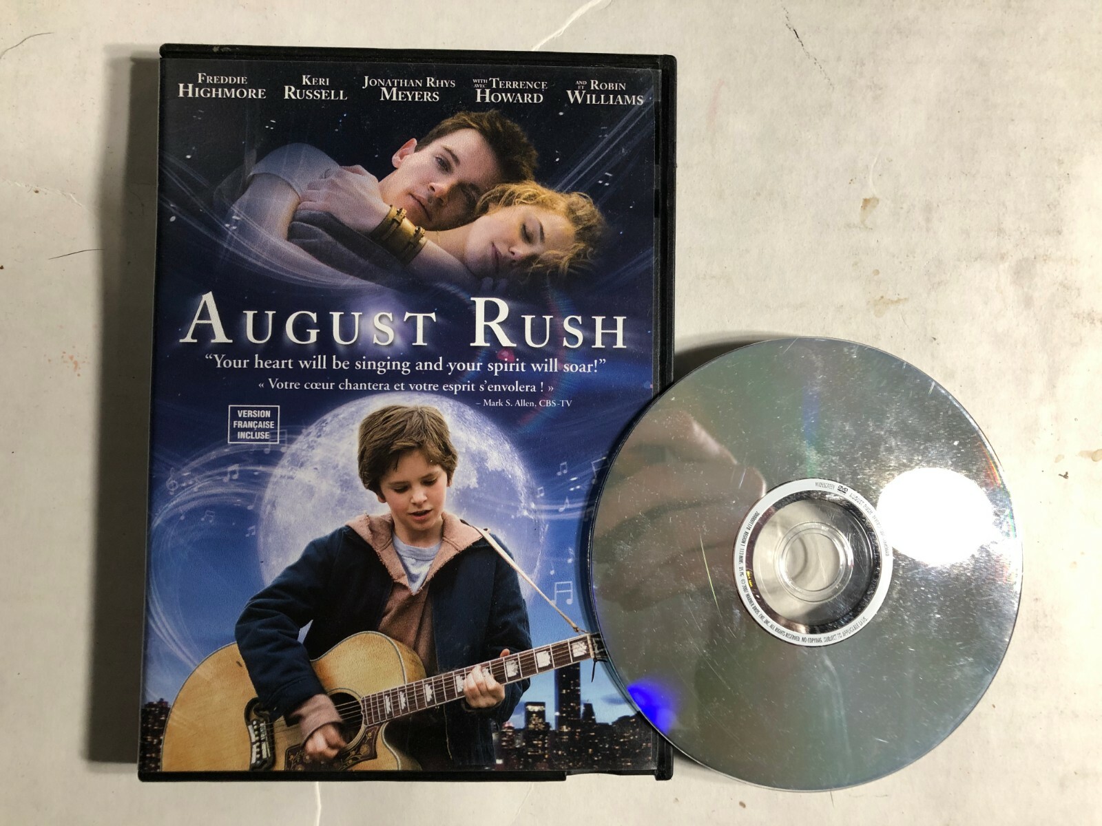 August Rush (DVD, 2007) Freddie Highmore, Keri Russell, Jonathan Rhys ...