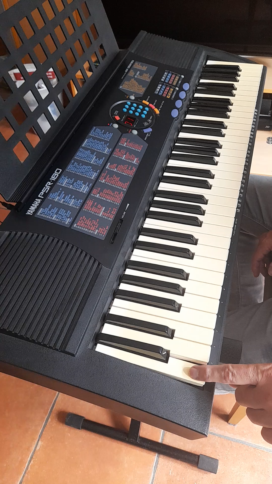 YAMAHA PSR 180 electronic KEYBOARD mit Ständer Vintage 1995 | eBay.de