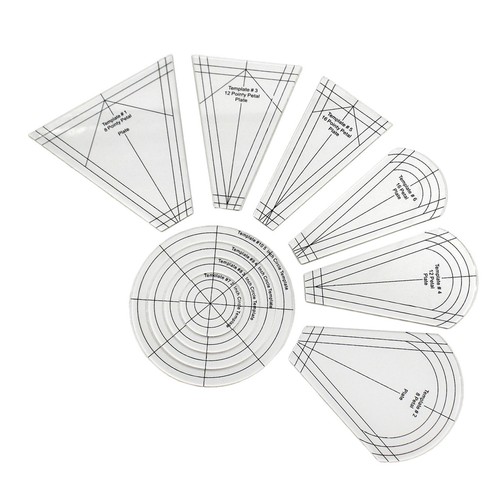 Homyl 10pcs Regular Dresden Plate Template Patchwork Stencils Quilt ...