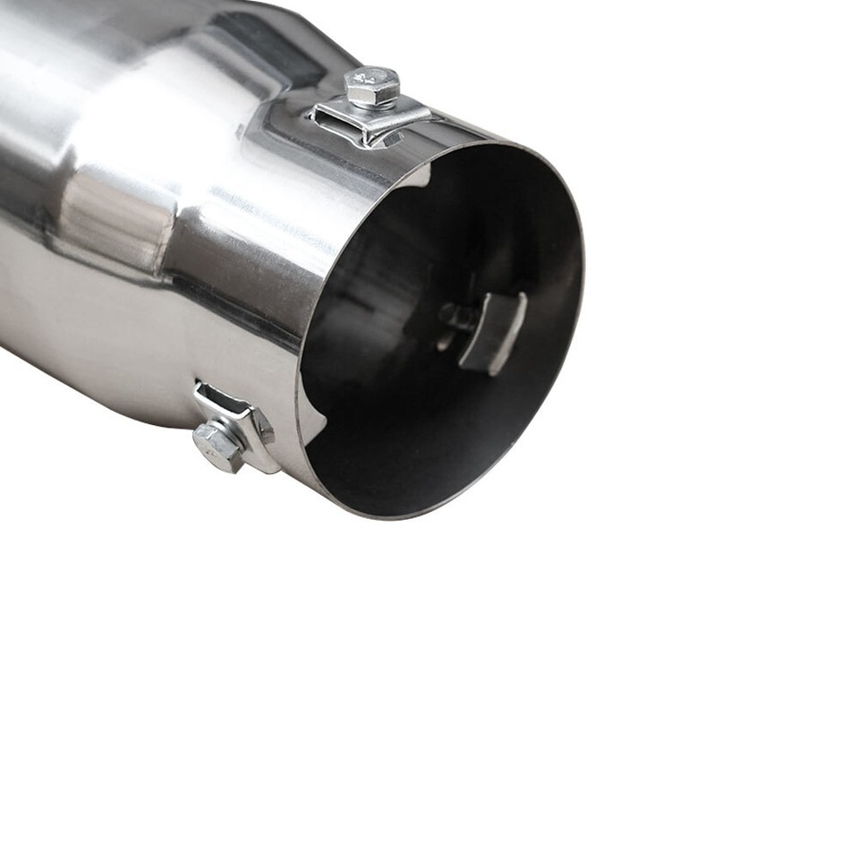 76mm 3 inch Inlet Chrome Exhaust Tail Rear End Tip Pipe Muffler Cover ...