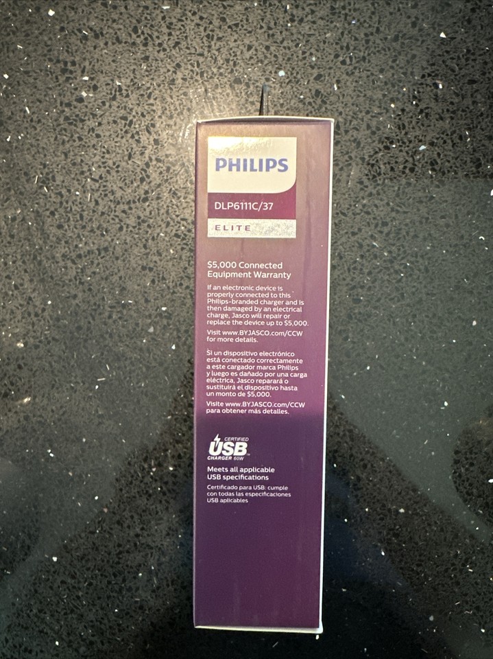 Philips DLP6111C Elite 67.5W AC Laptop Charger W/ USB-C To USB-C Cable ...