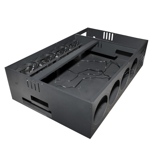 Mining rig Frames with 4 High Airflow Fans, Max 8 GPUs Mining Rig Case ...