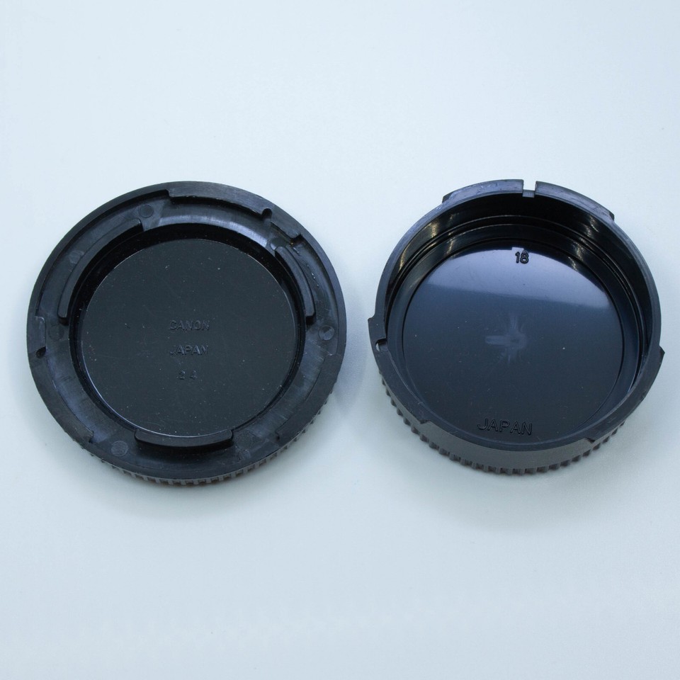 Canon FD - Body & Rear Lens Cap Set - Original - Fits AE-1 Program A-1 ...